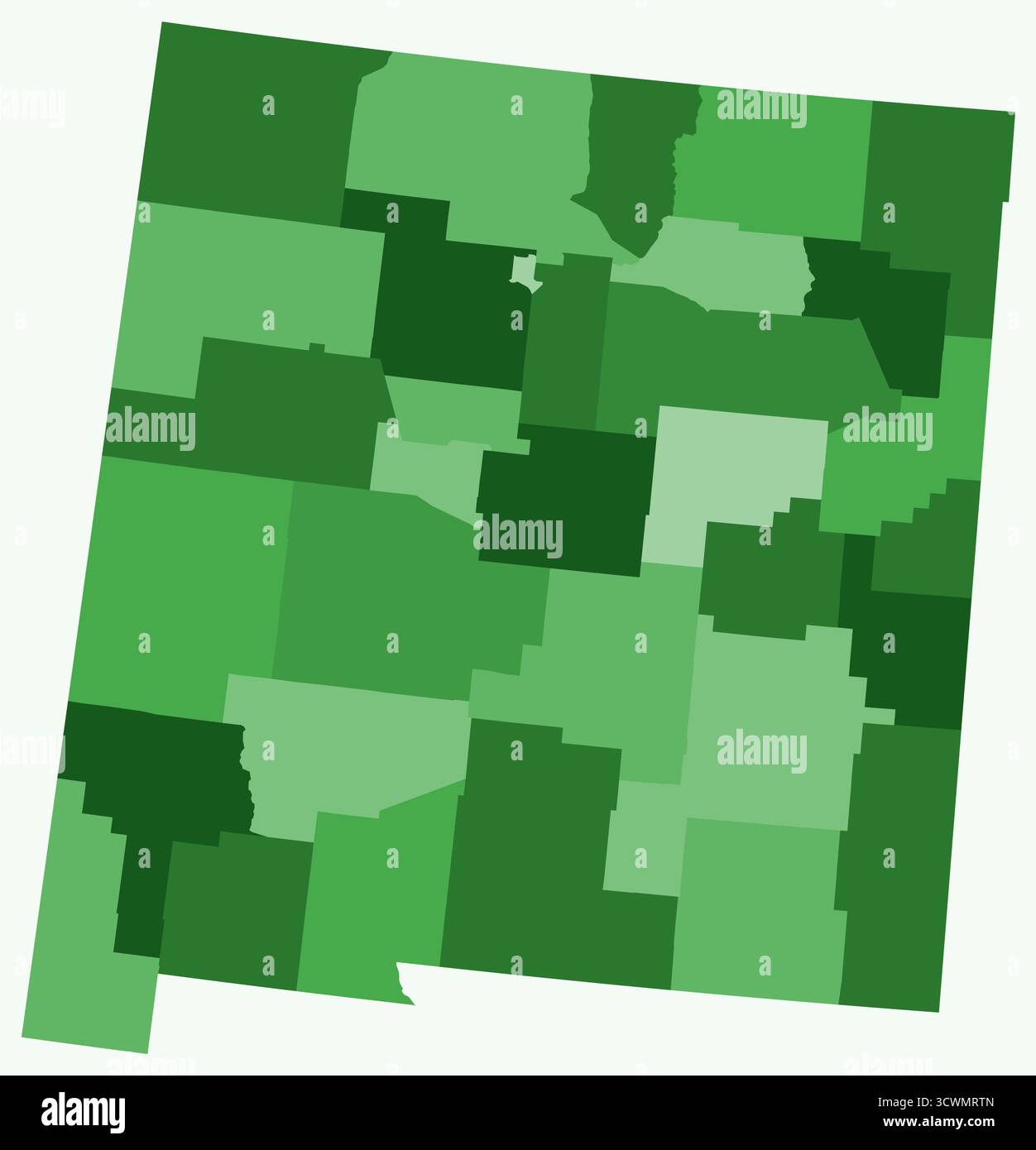 Map of New Mexico with counties. Just a simple state border map with ...