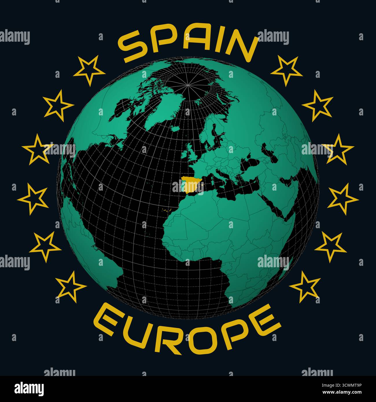 France spain on map Stock Vector Images - Alamy
