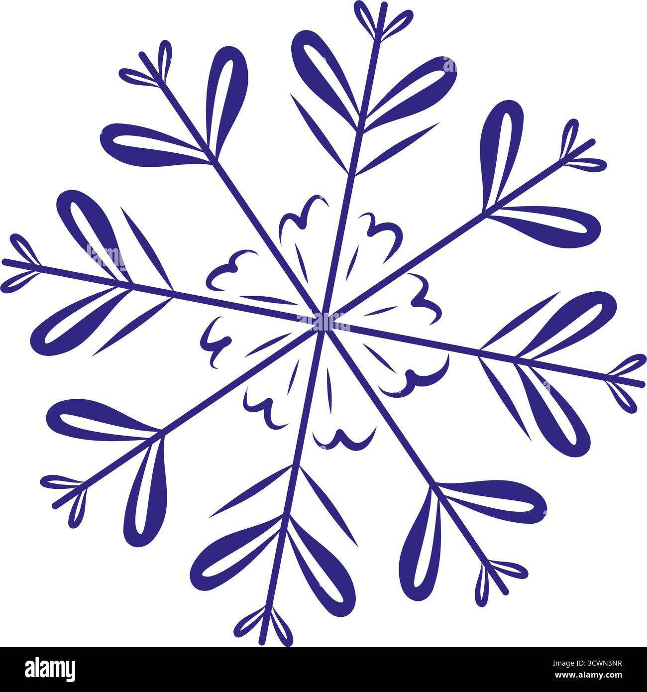 Isolated blue snowflake hand Stock Vector Images - Alamy