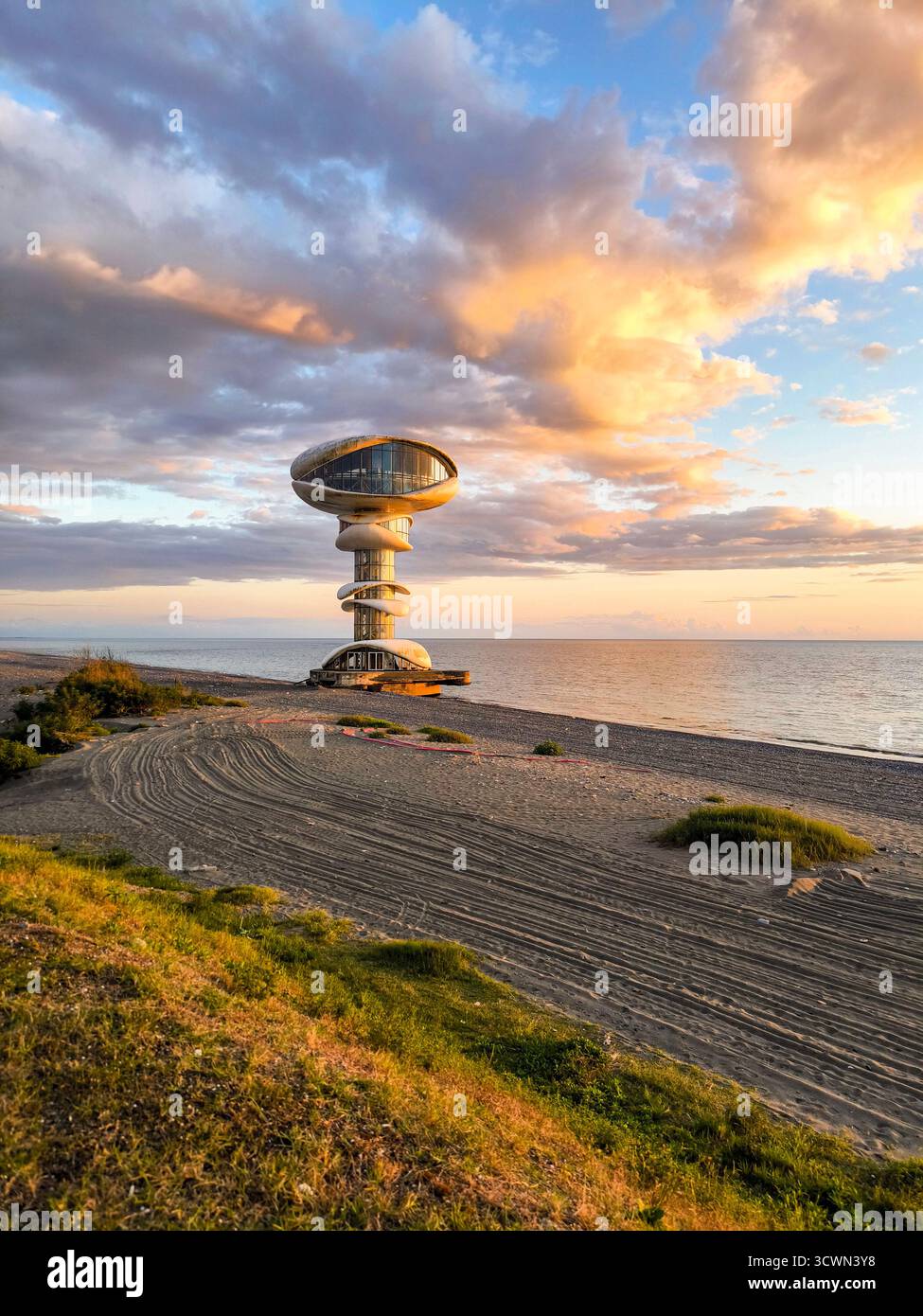 Futuristic Observation Tower On The Beach In Anaklia Georgia: Modern ...