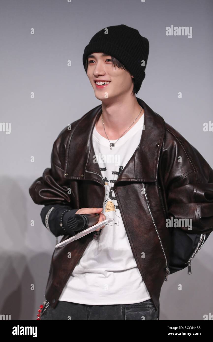 Chinese actor and singer Ding Chengxin attends an activity in Shenyang ...