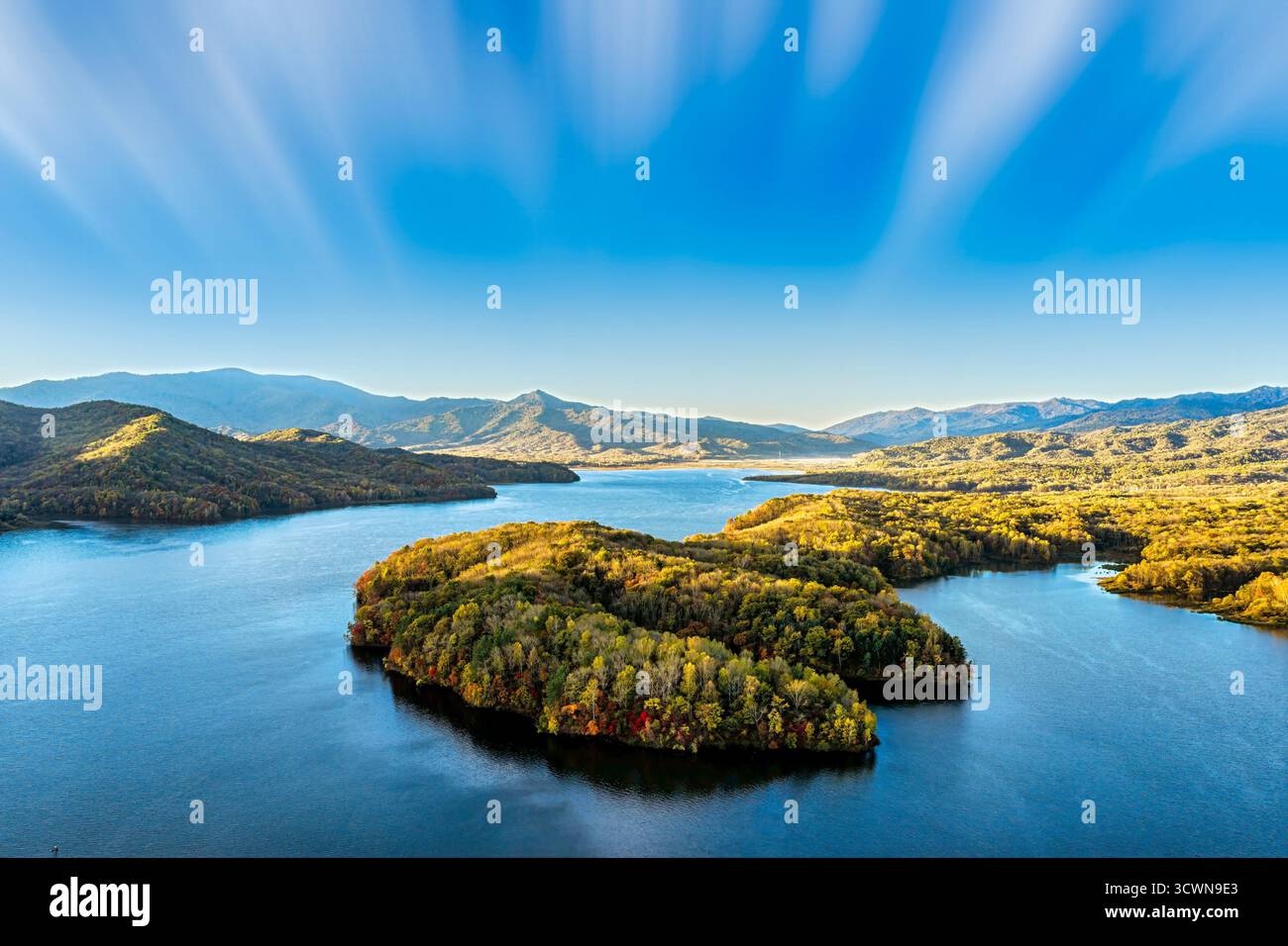 Autumn scenerty of the Mopanshan scenic area in Harbin City, northeast ...