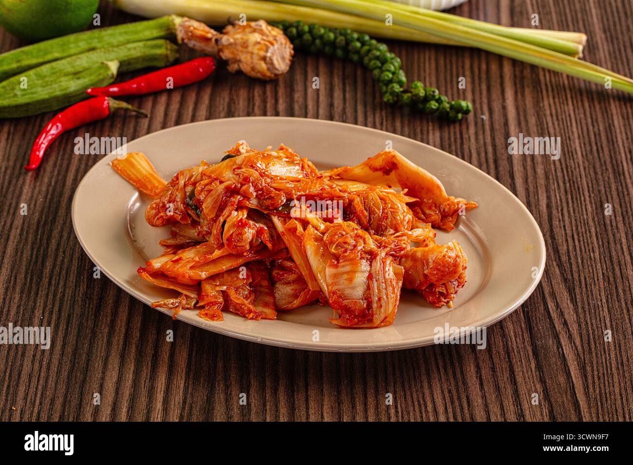 Fermented homemade spicy Korean Kimchi cabbage Stock Photo - Alamy