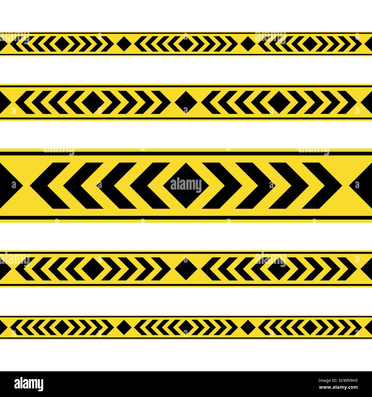 Yellow black seamless police tape for warning of danger zones, warning ...