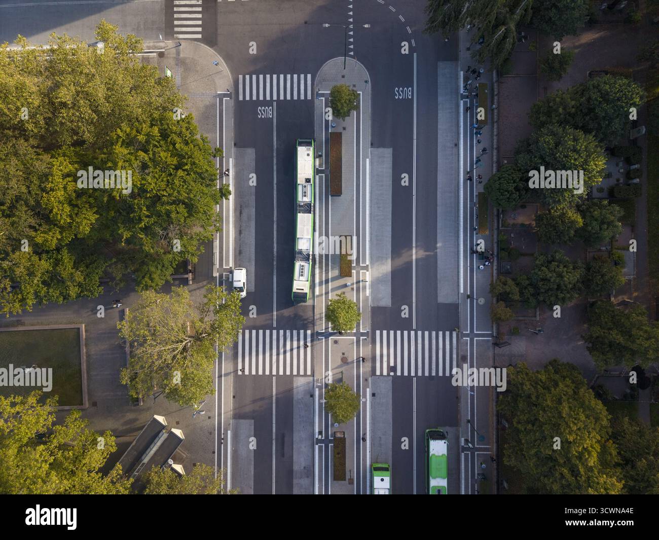 Aerial view trams gliding hi-res stock photography and images - Alamy