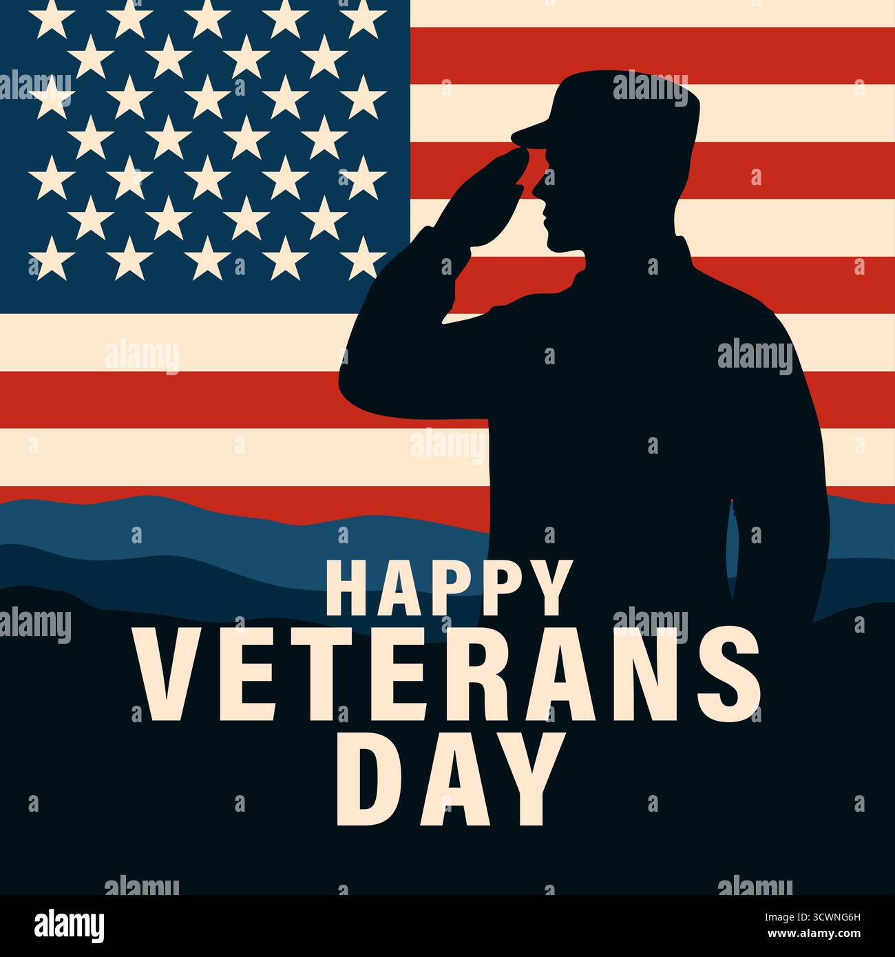 Happy veterans day social Stock Vector Images - Alamy