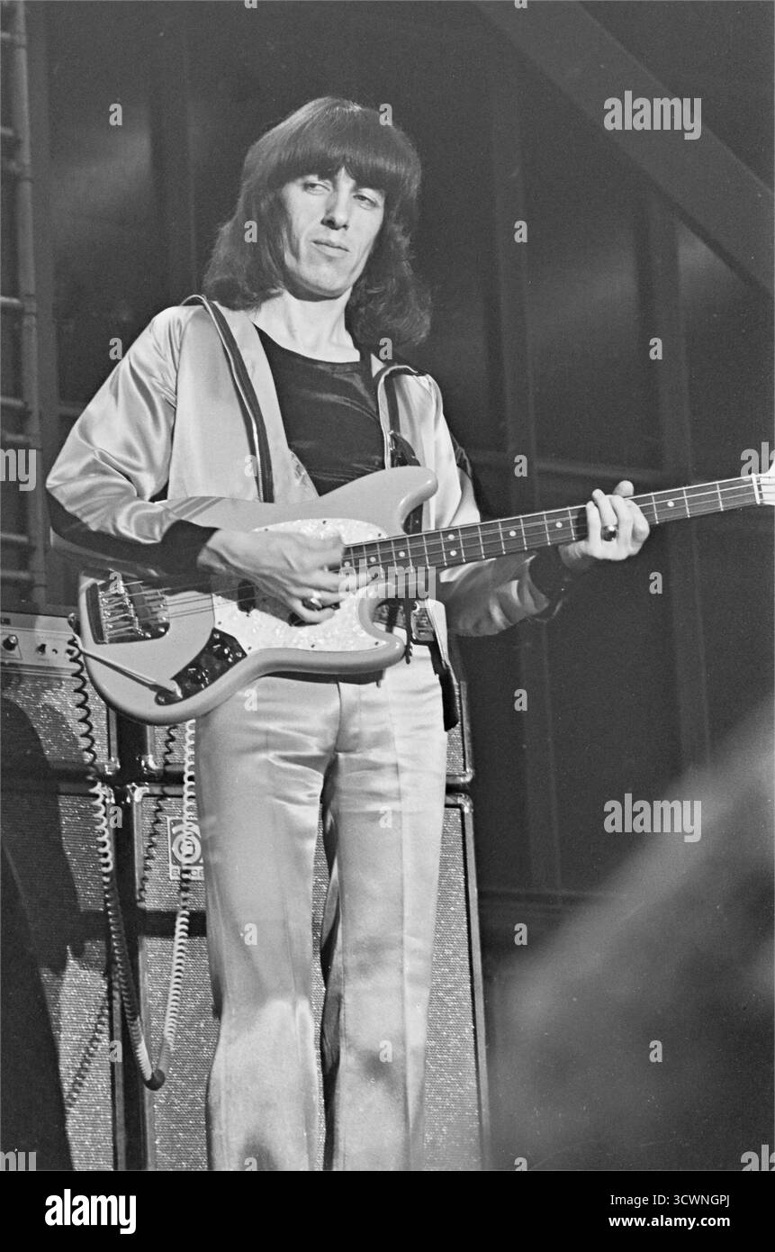 Rolling Stones, Bill Wyman, RAI Amsterdam, 1970 Stock Photo - Alamy