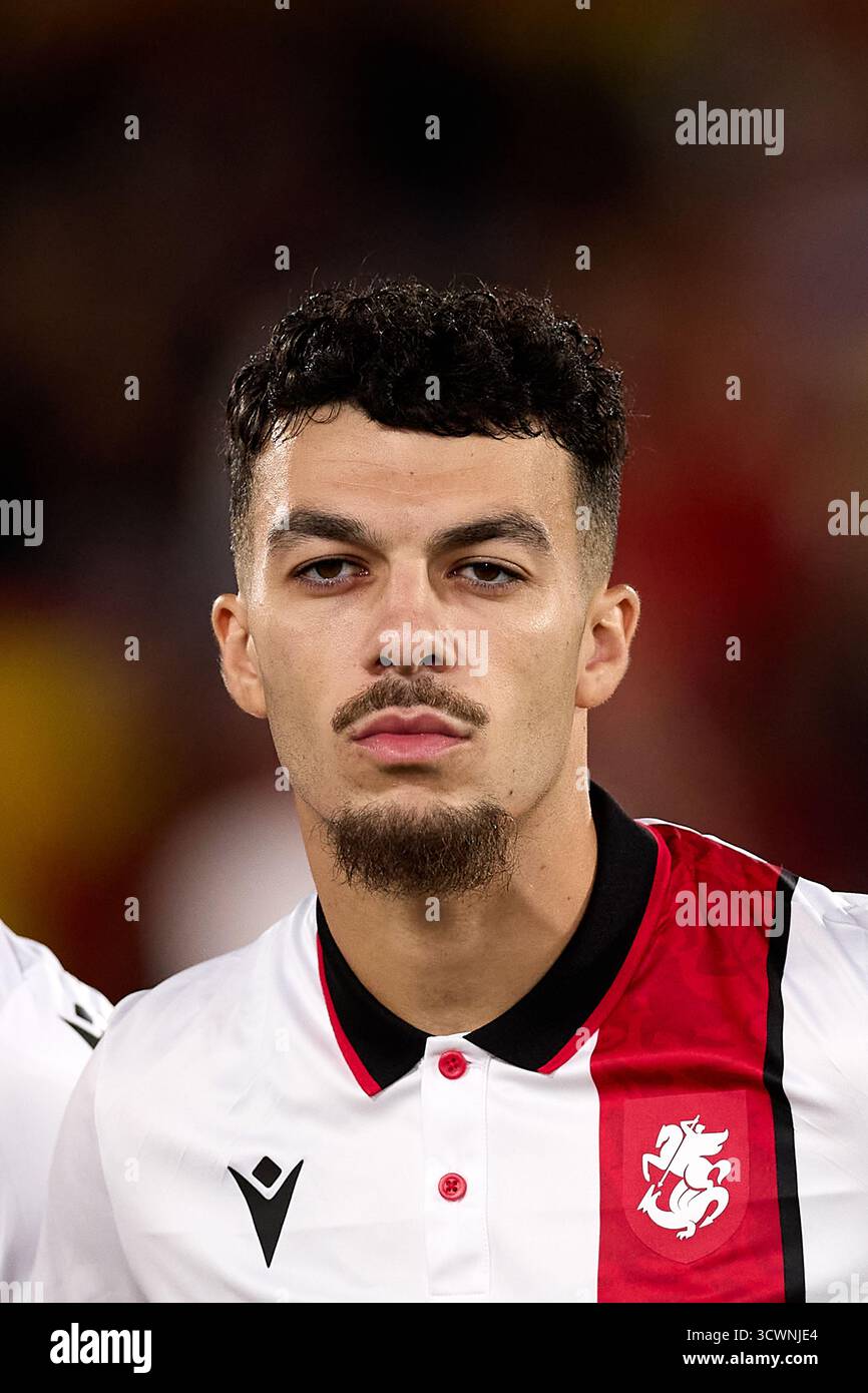 Georges Mikautadze of Georgia looks on prior to the FIFA World Cup 2026 ...