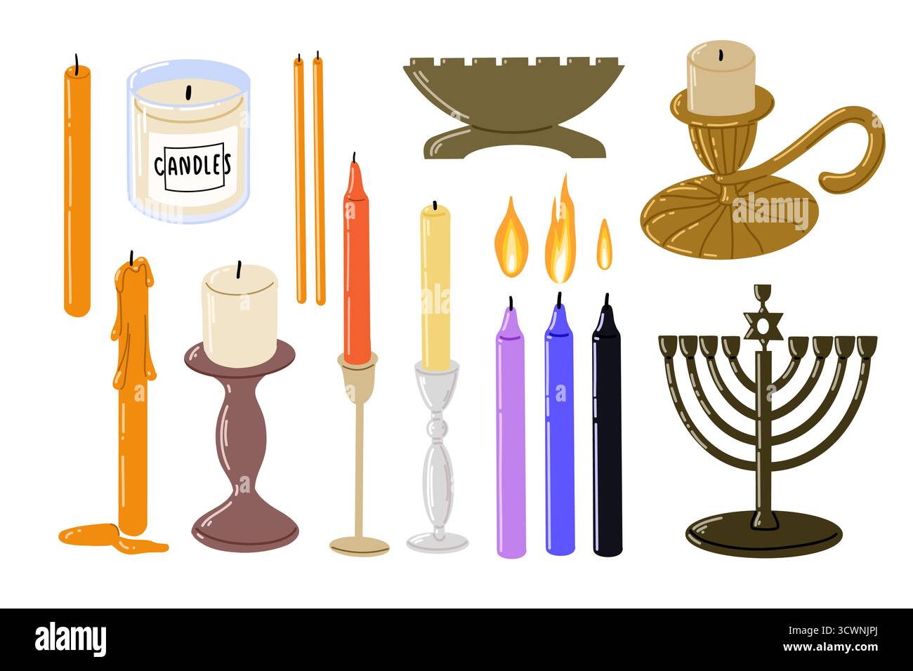 Candle lights home Stock Vector Images - Alamy