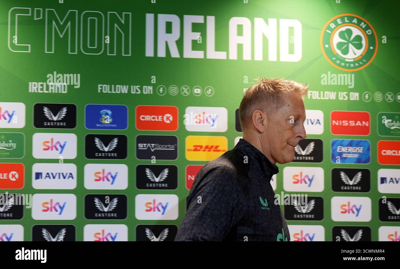 Republic of Ireland manager Heimir Hallgrimsson during a press ...