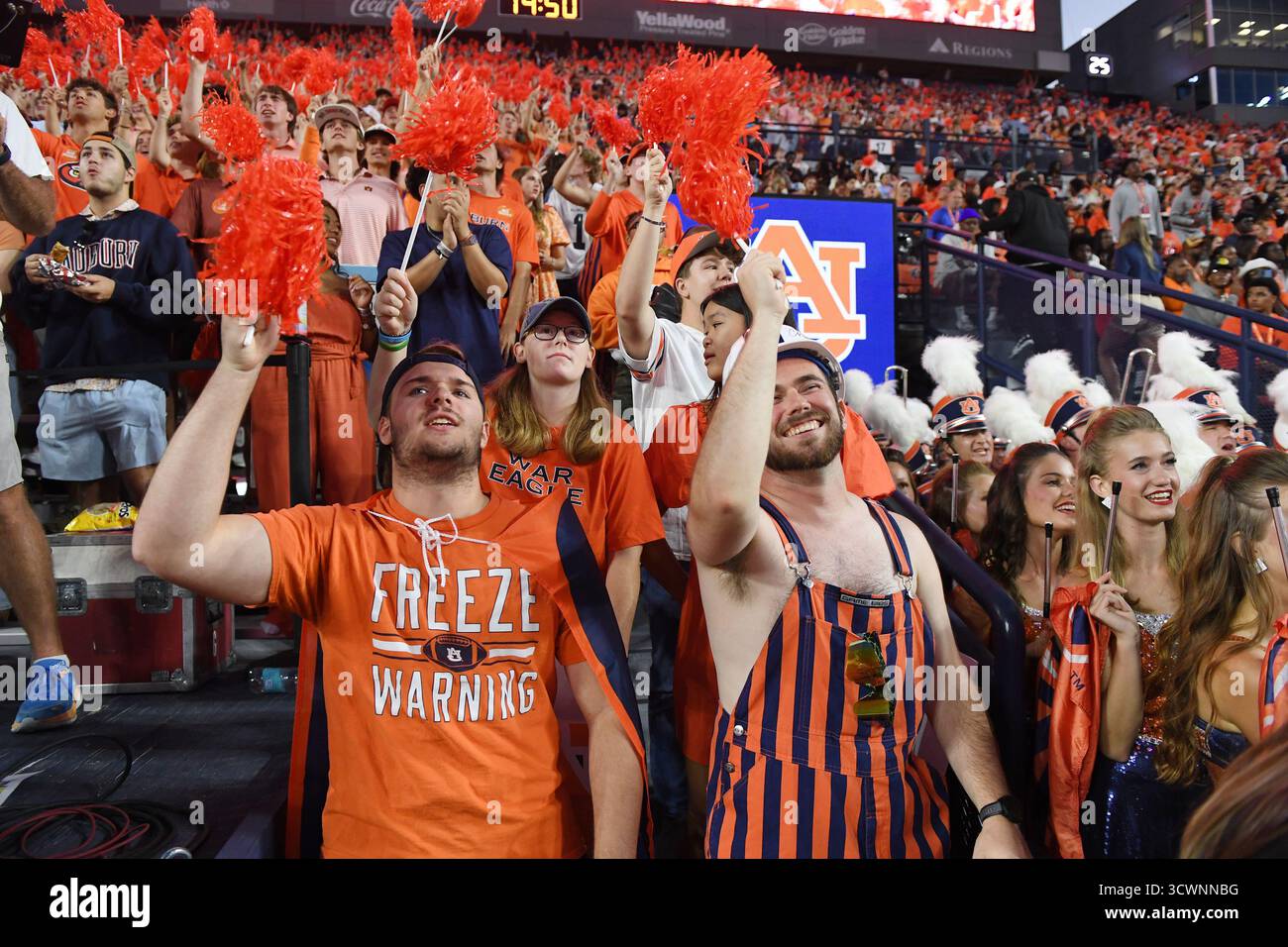 AUBURN, AL - OCTOBER 11: Auburn Tigers fans cheer prior to the college ...