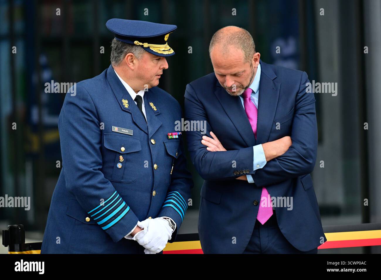 Florennes, Belgium. 13th Oct, 2025. General-Major Bernard Phaleg, chief ...