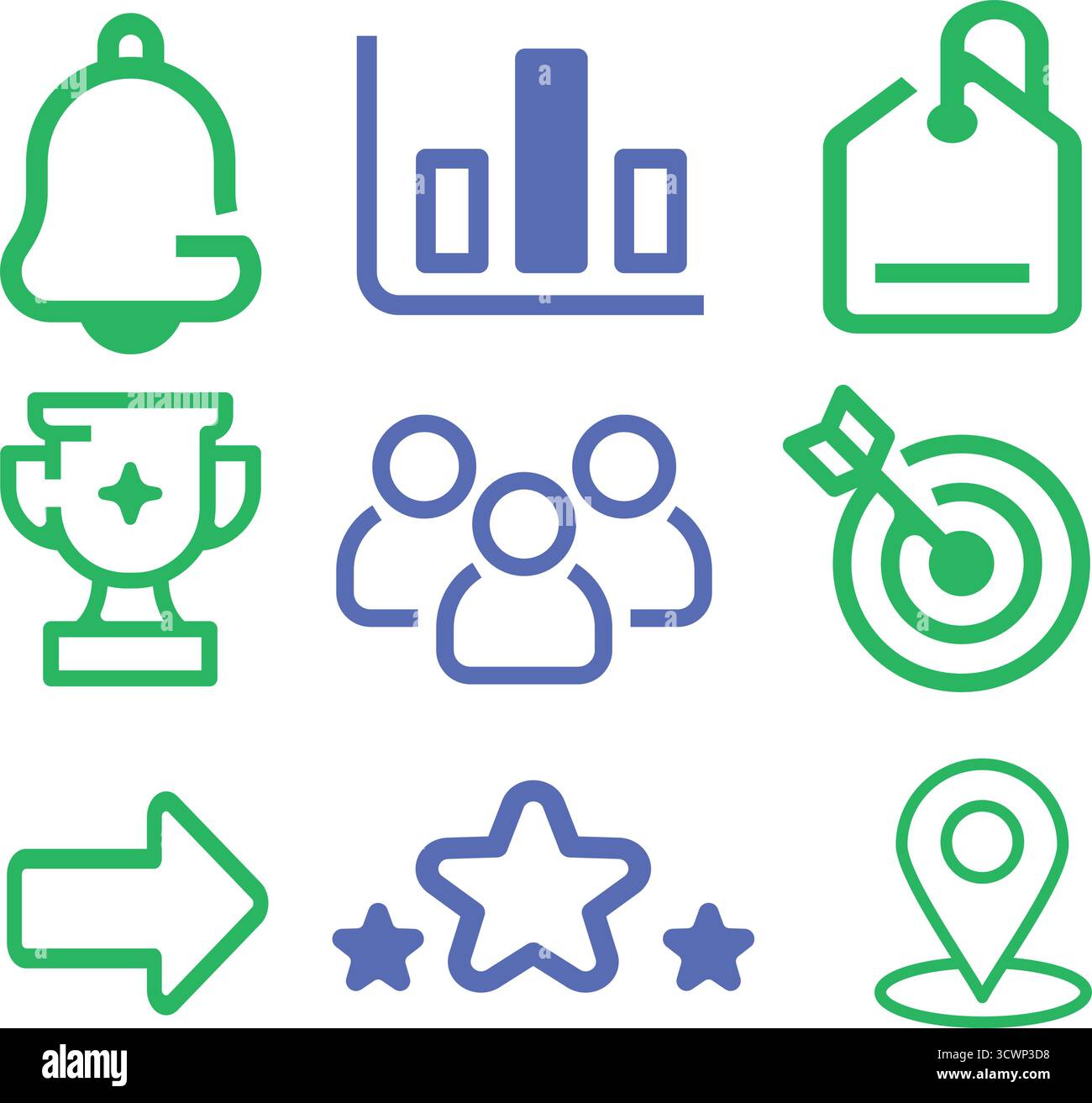 Fresh, modern icons for business success, teamwork, and achievement ...