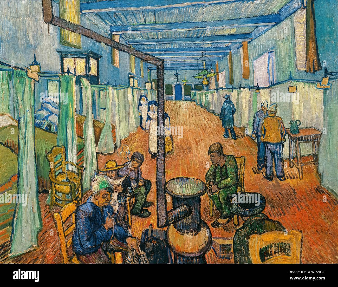 Vincent van Gogh, The Ward in the Hospital at Arles, painting in oil on ...
