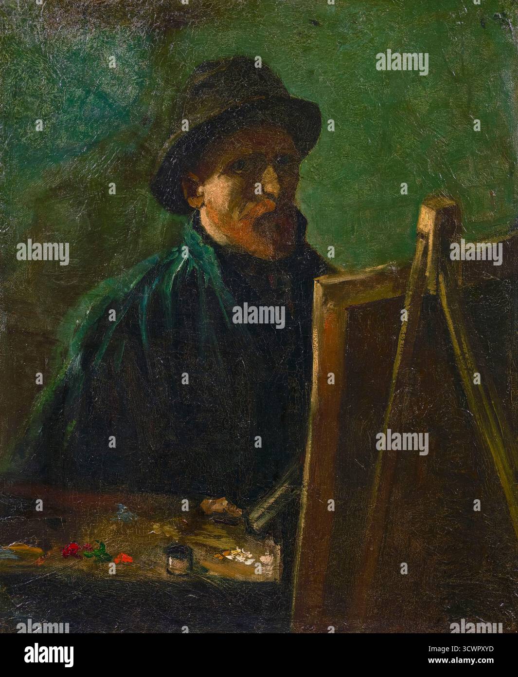 Van gogh self portrait with felt hat hi-res stock photography and ...