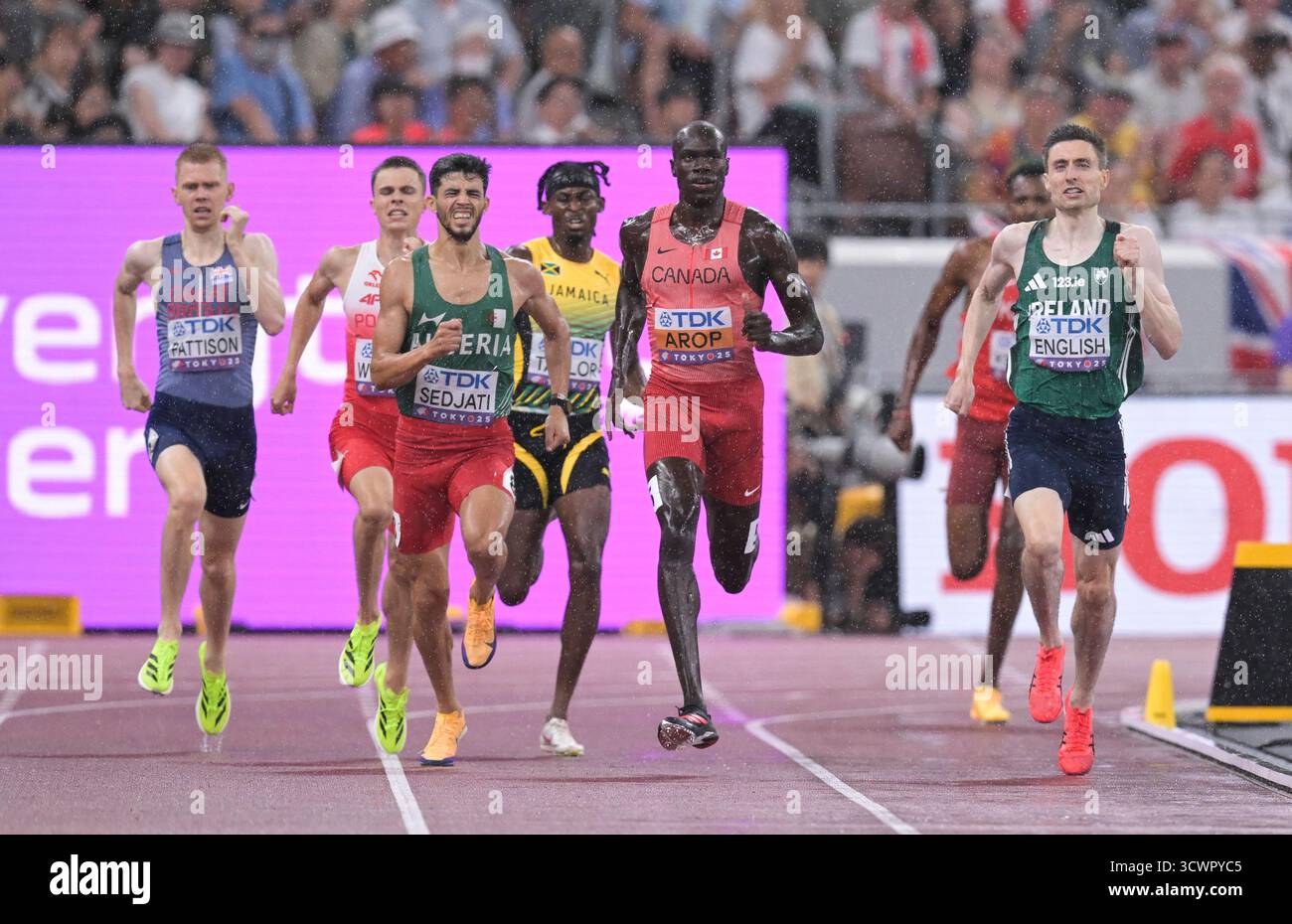 Djamel Sedjati of Algeria competing in the men’s 800m Heat 1 at the ...