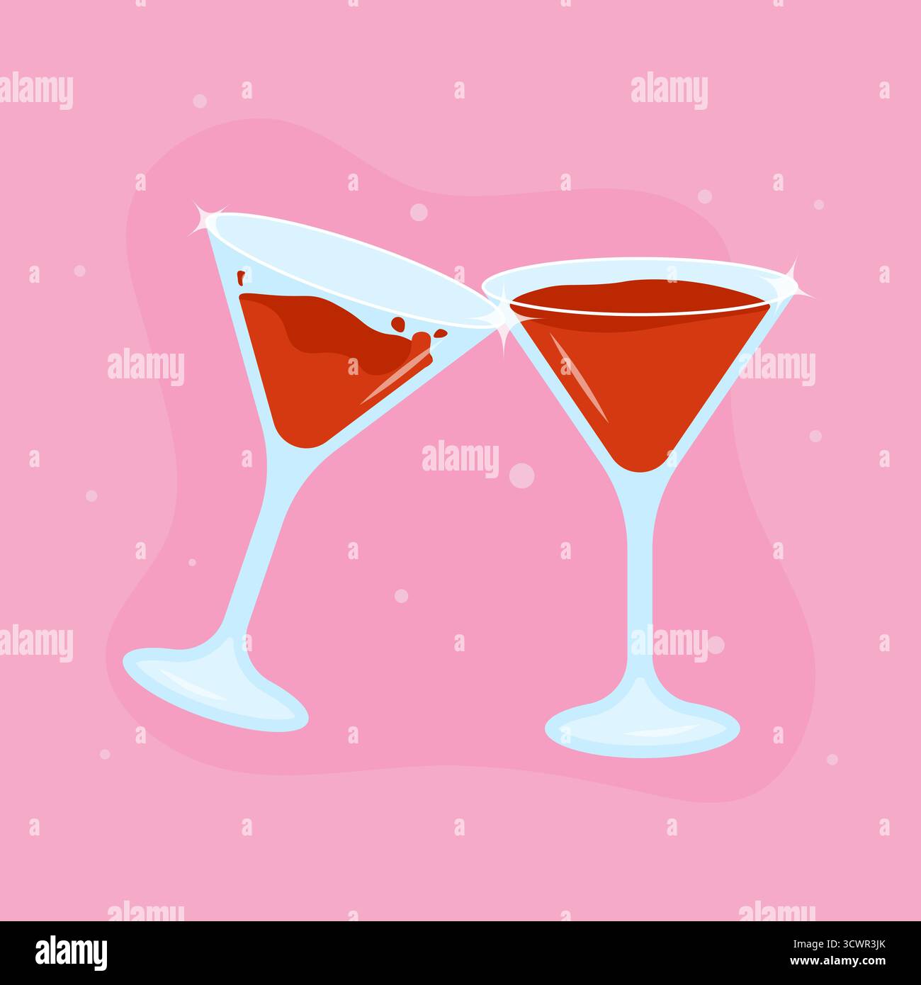Cheers clink glasses wine Stock Vector Images - Alamy