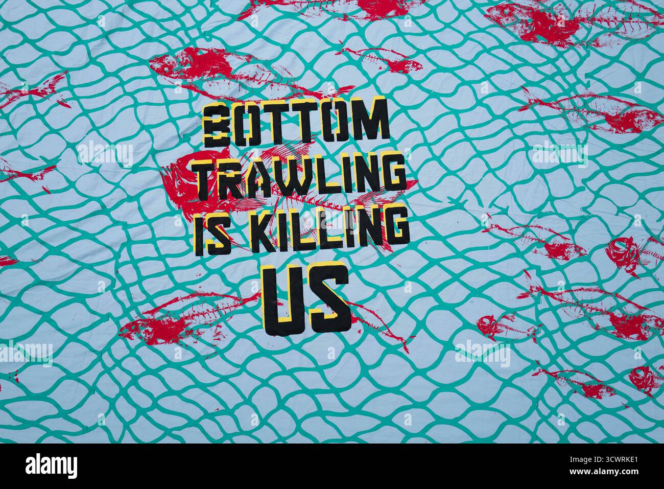 Protest against bottom trawling in Brussels Ocean Rebellion activists ...