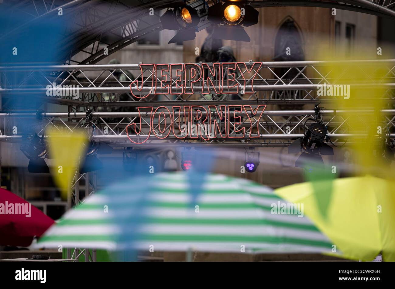 13 October 2025, Hesse, Frankfurt/Main: "Jeepney Journey" is written in ...