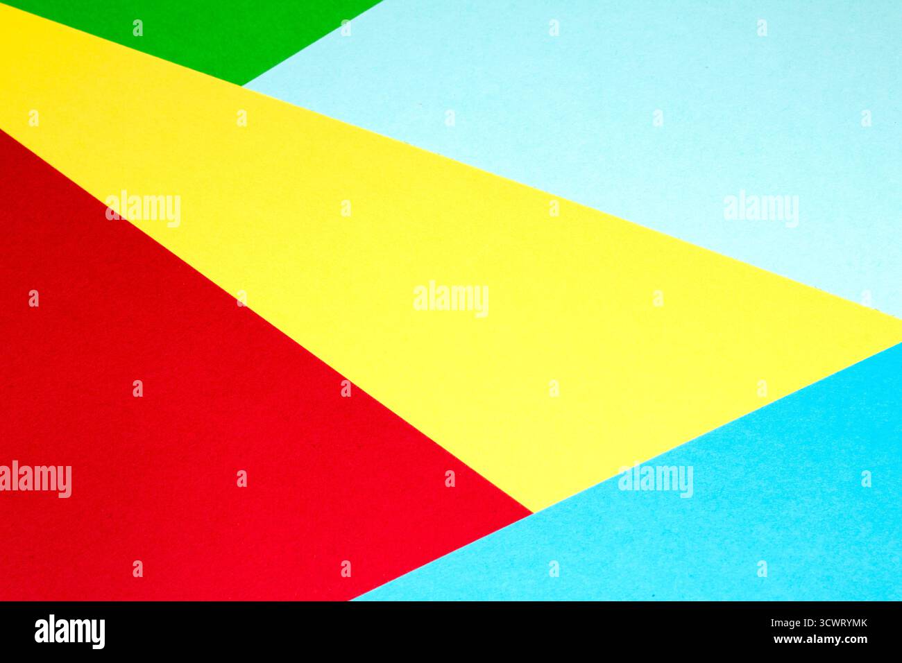 Simple Paper Card Primary Colour Lined Geometric Shapes in Multicolour ...