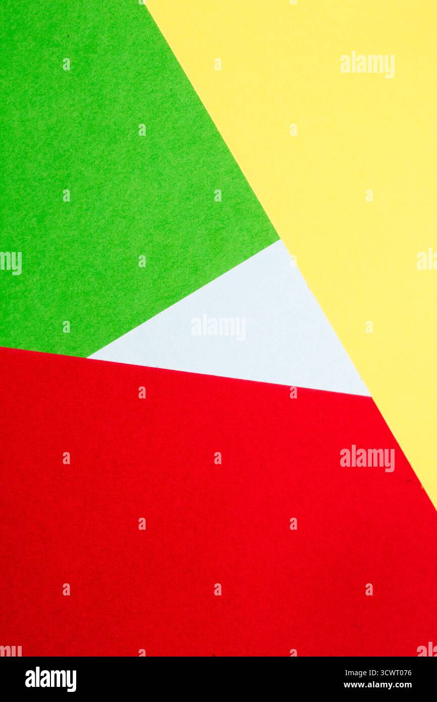 Simple Paper Card Primary Colour Lined Geometric Shapes in Multicolour ...