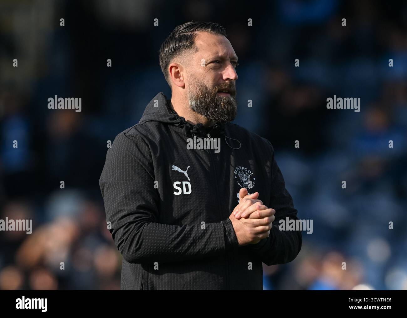 Blackpool's interim manager, Stephen Dobbie ahead of the Sky Bet League ...