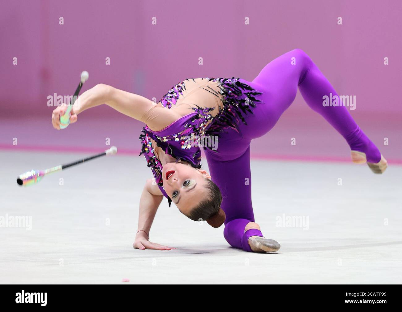 Taisiia Andriivna Onofriichuk of Ukraine performs during Rhythmic ...