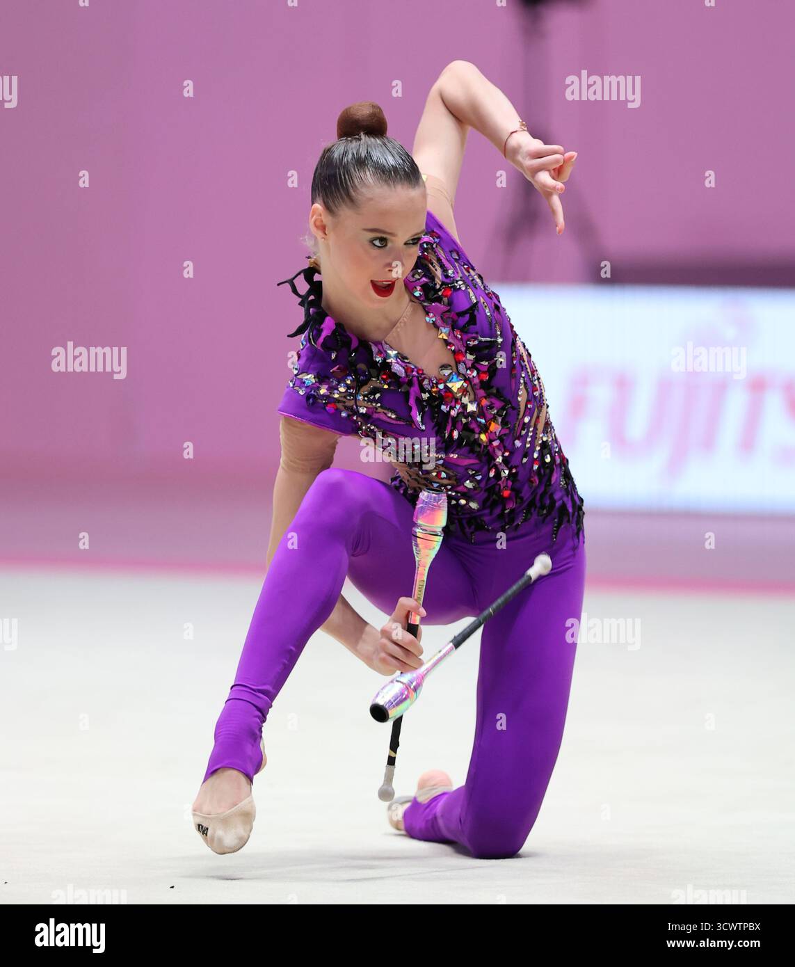 Taisiia Andriivna Onofriichuk of Ukraine performs during Rhythmic ...