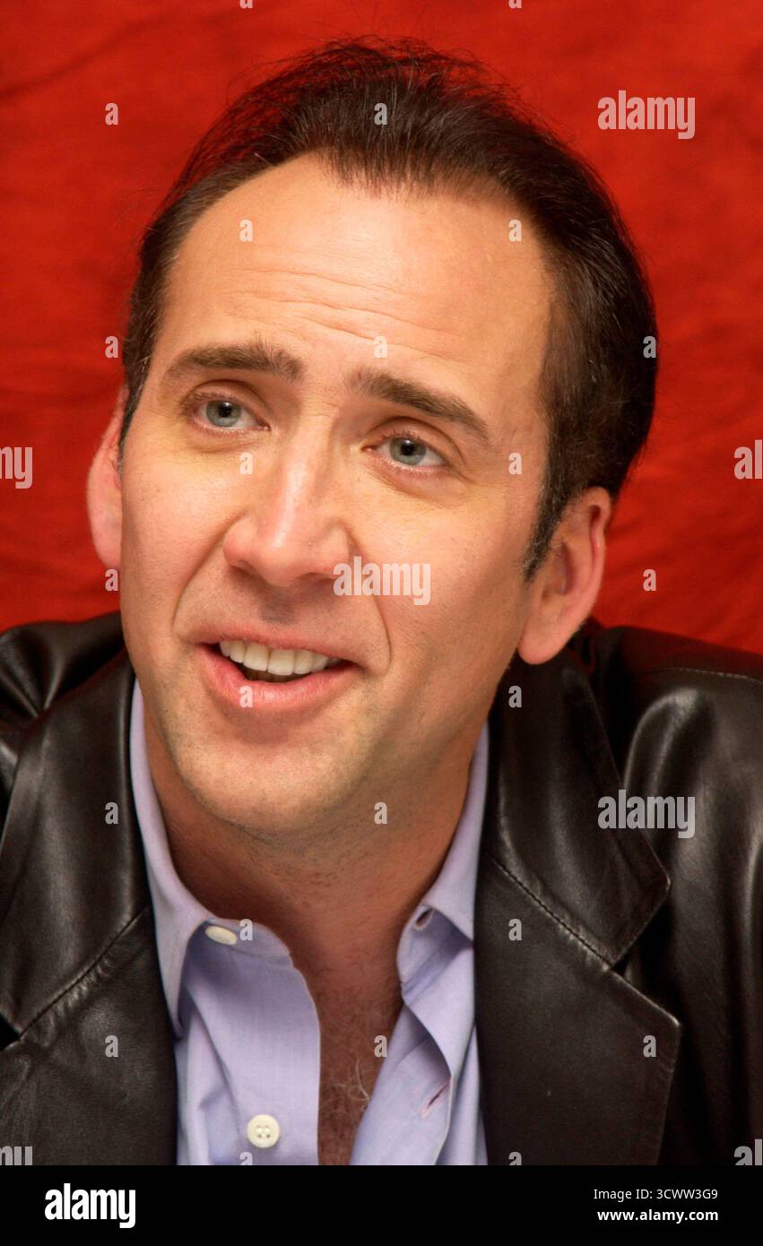 Nicholas Cage at a press conference for Sonny. Hollywood, November 2002 ...