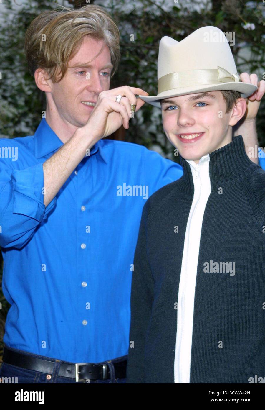 Nicholas Hoult, star of About a Boy, wearing a hat designed by Philip ...