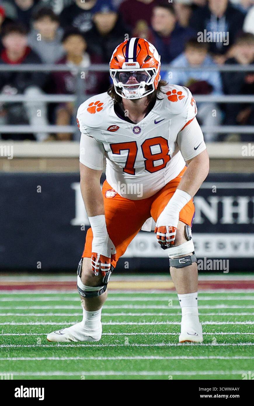 CHESTNUT HILL, MA - OCTOBER 11: Blake Miller #78 of the Clemson Tigers ...
