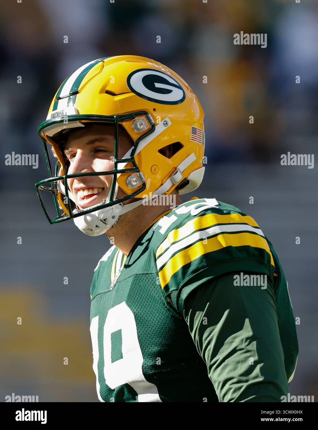 Green Bay Packers punter Daniel Whelan (19) on the field before a NFL ...