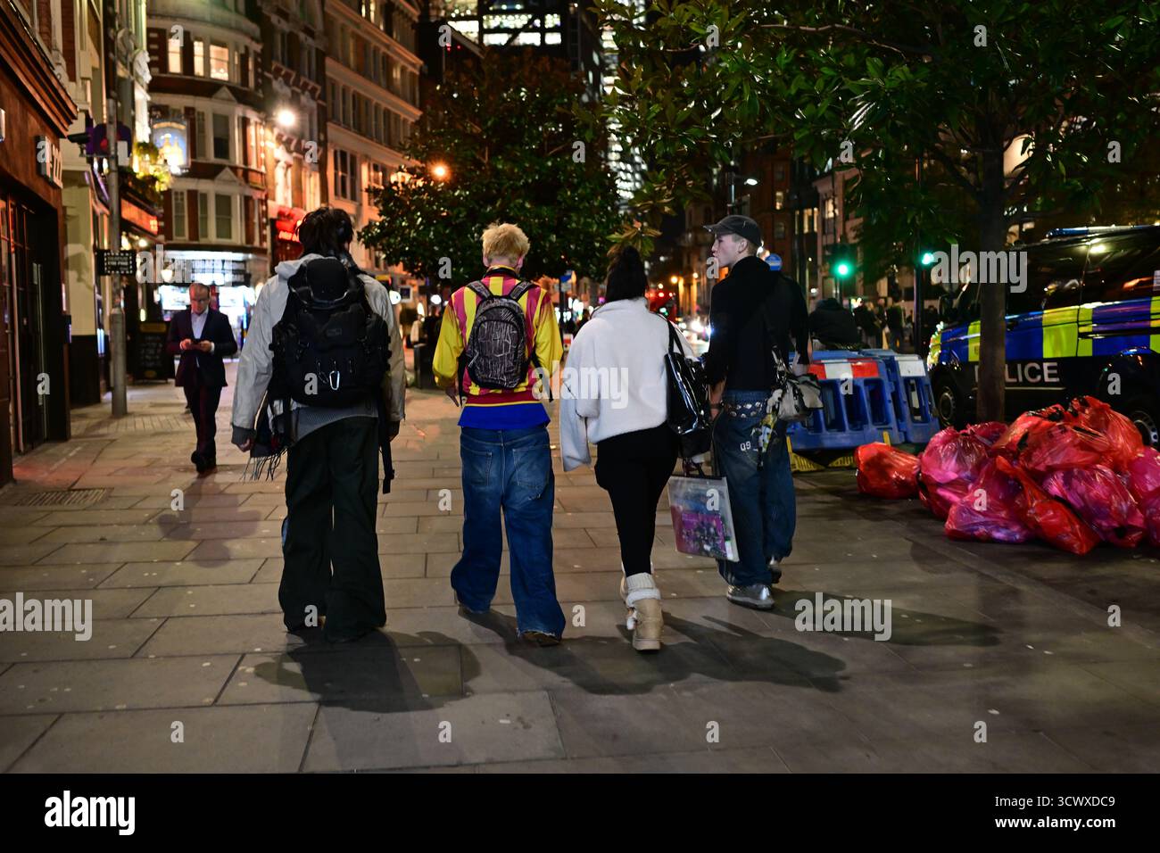 London, United Kingdom, October 6 2025. Group of Teenage Friends ...