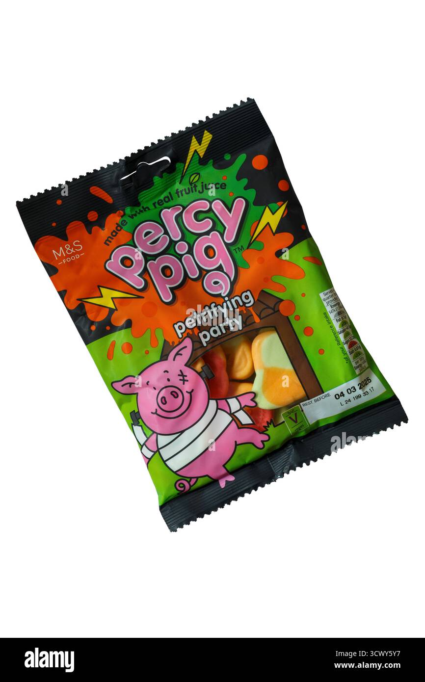 Packet of M&S Percy Pig petrifying party sweets candies made with real ...