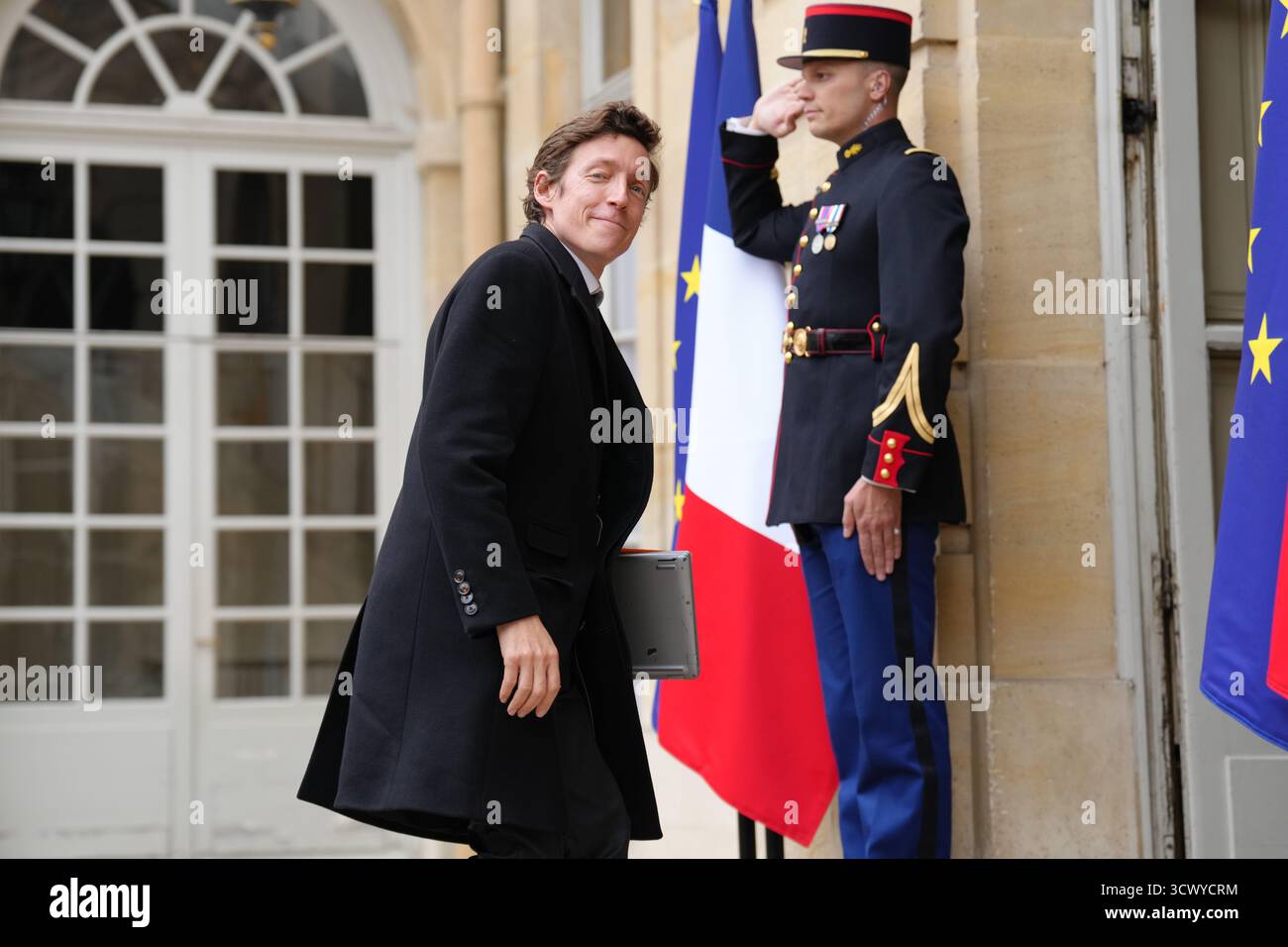 Newly appointed Education and Research Minister Edouard Geffray arrives ...
