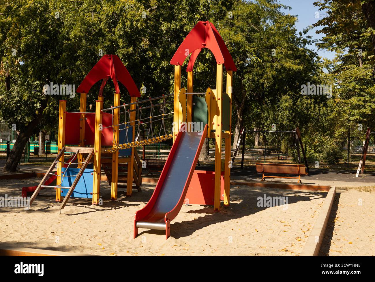 Outdoor colorful playground equipment hi-res stock photography and ...