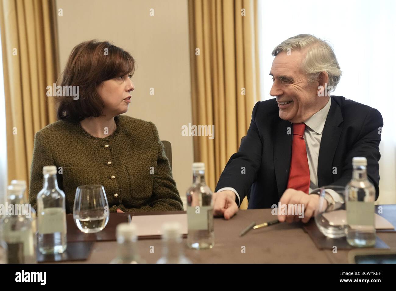 Labour Party deputy leadership candidate Lucy Powell meets former prime ...