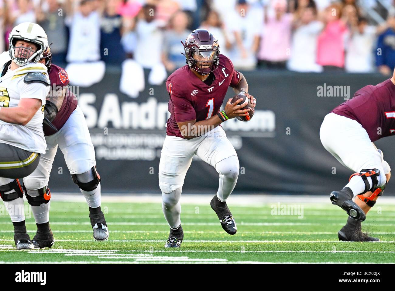 ATLANTA, GA - OCTOBER 11: Virginia Tech quarterback Kyron Drones (1 ...
