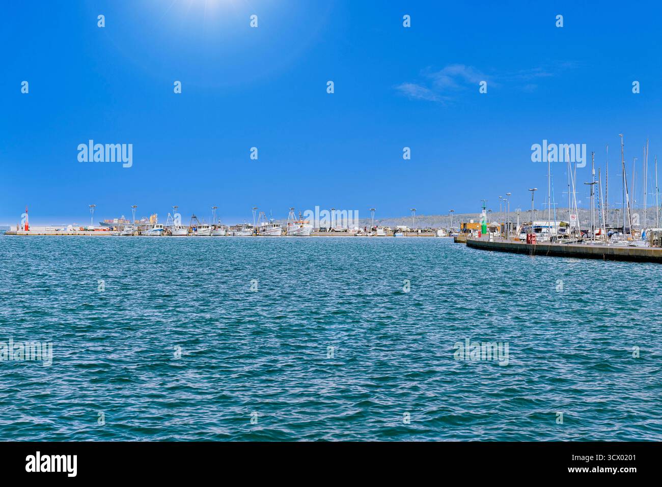 The Adriatic port of Trieste on the southern part of the city with ...