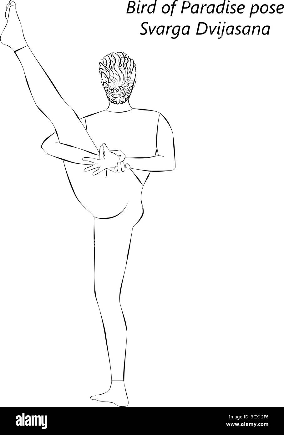 Flexible pose drawing Black and White Stock Photos & Images - Alamy