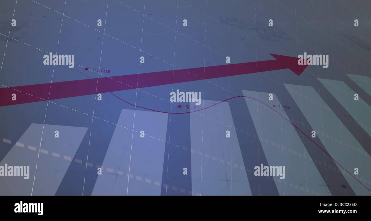 Bar graph upward trending arrow hi-res stock photography and images - Alamy