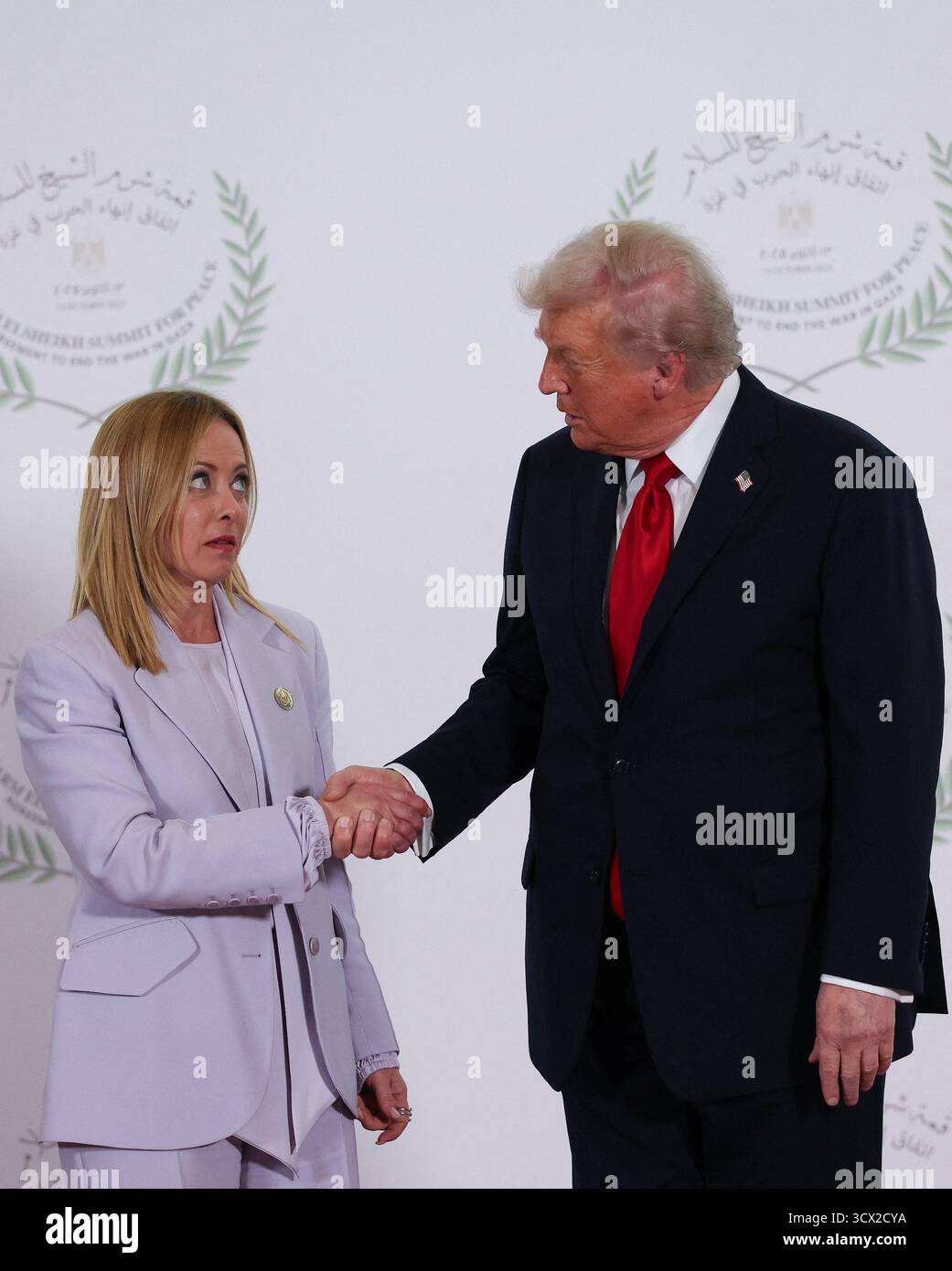U.S. President Donald Trump and Italian Prime Minister Giorgia Meloni ...