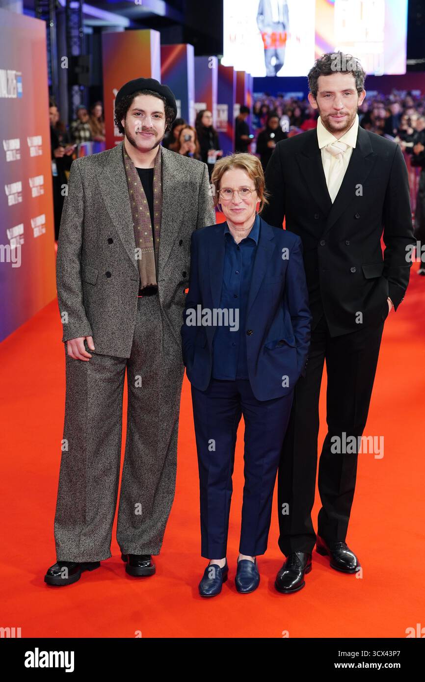 (left to right) Eli Gelb, Kelly Reichardt and Josh O' Connor attending ...