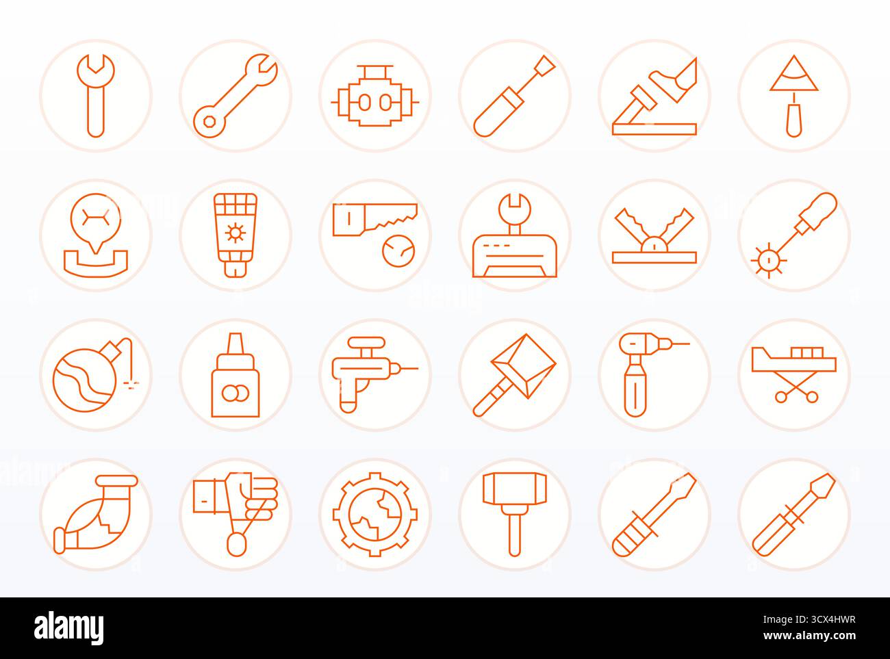 A future-ready pack of 24 Thin Line icons for Repairing, scalable and ...