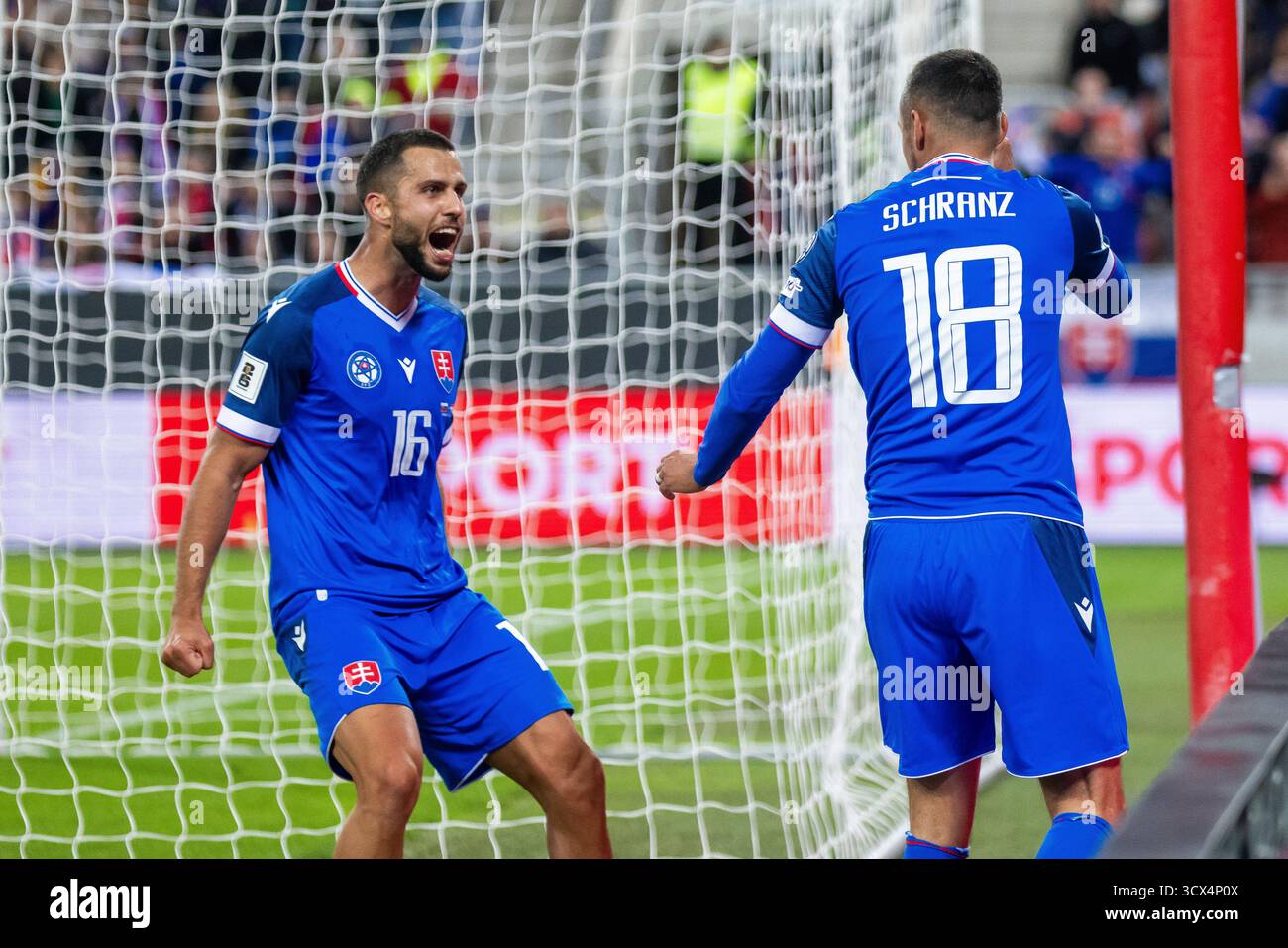 Trnava, Slovakia, 13. October, 2025. Pictured left to right David ...