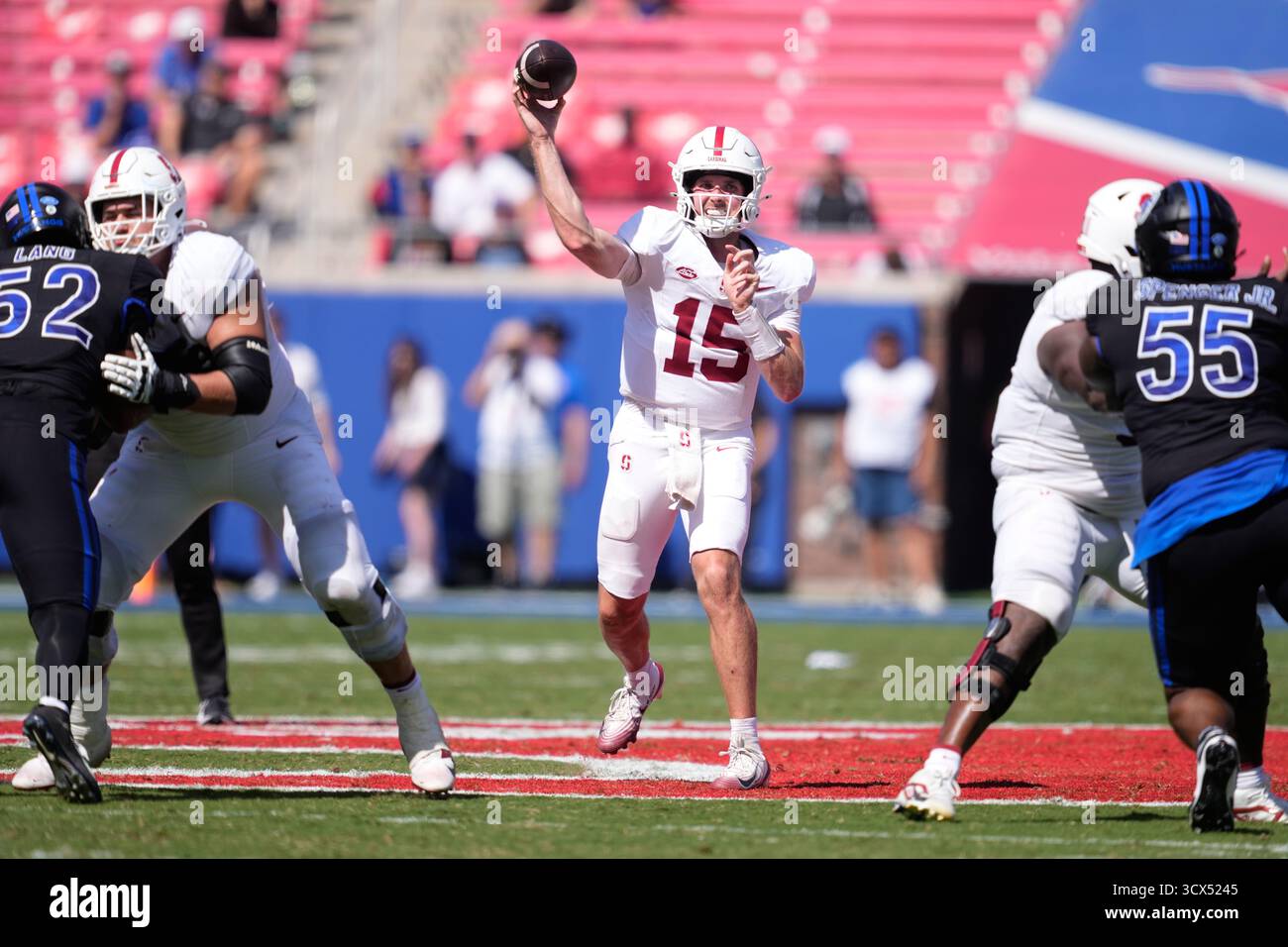 Stanford quarterback Ben Gulbranson throws a pass during an NCAA ...
