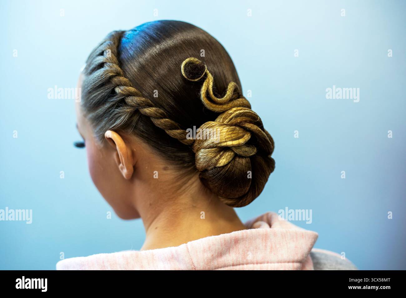 beautiful bun hairstyle for a young dancer for a dance competition ...