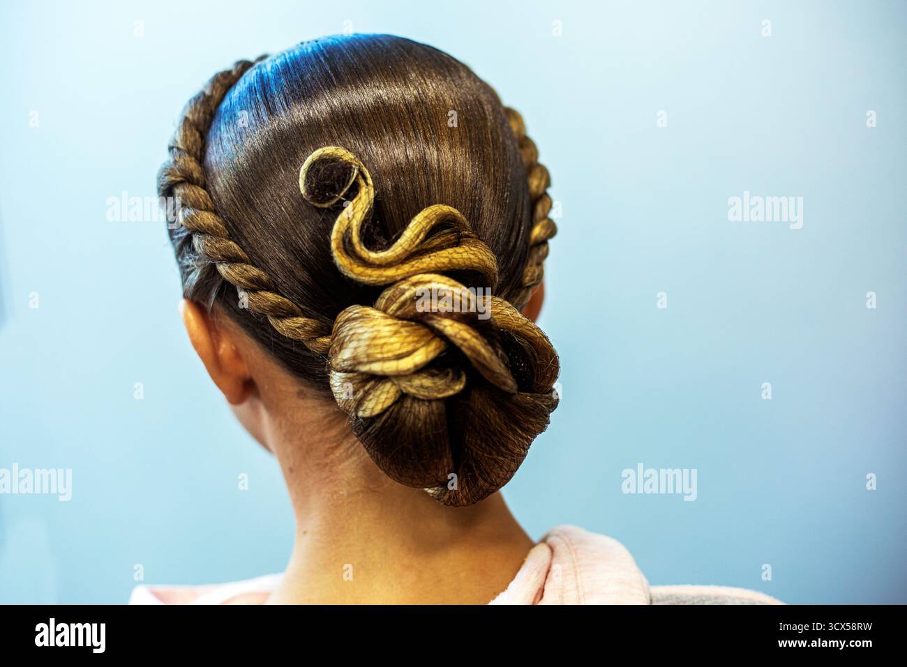 beautiful bun hairstyle for a young dancer for a dance competition ...