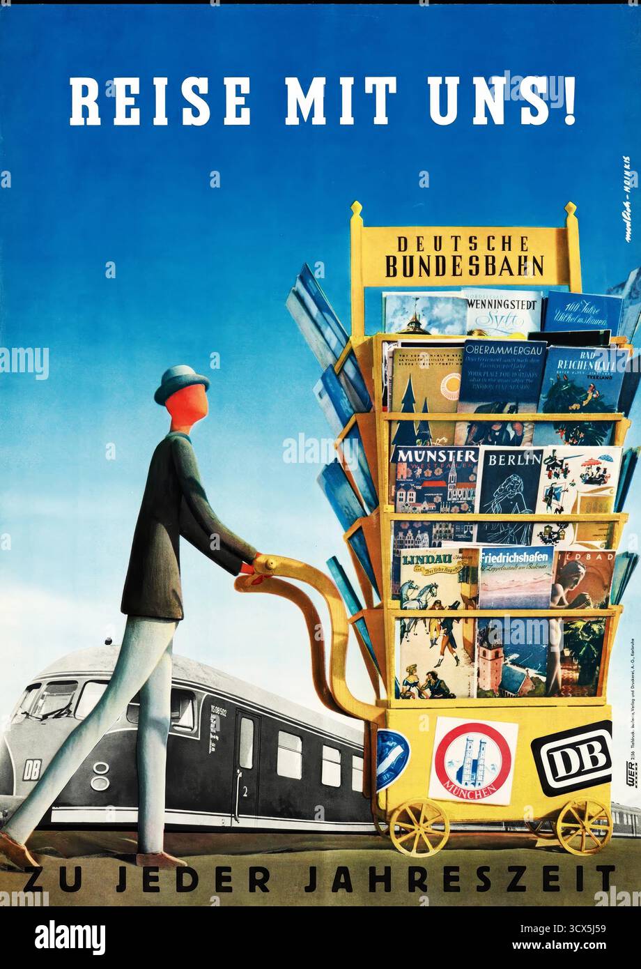 A gorgeous vintage travel poster for German Railways, the Deutsche ...