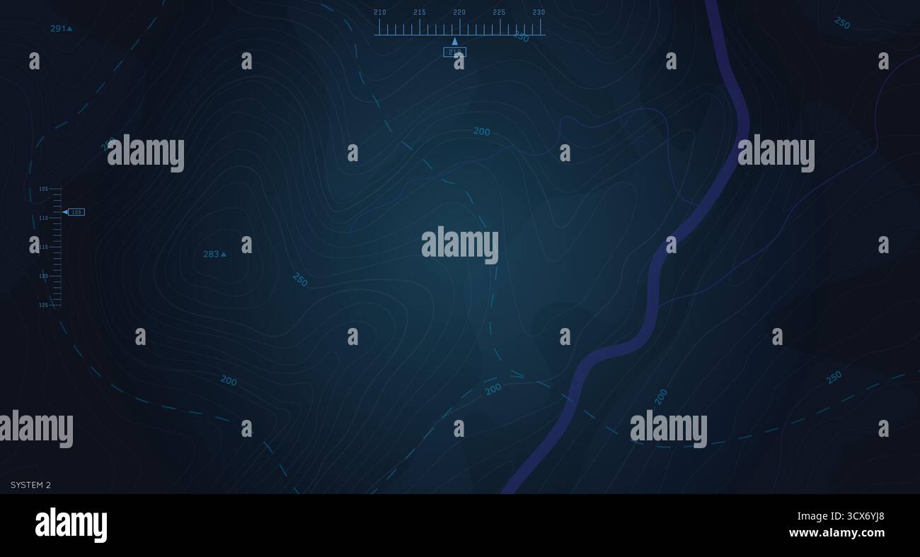 Topographic map blue technology Stock Vector Images - Alamy